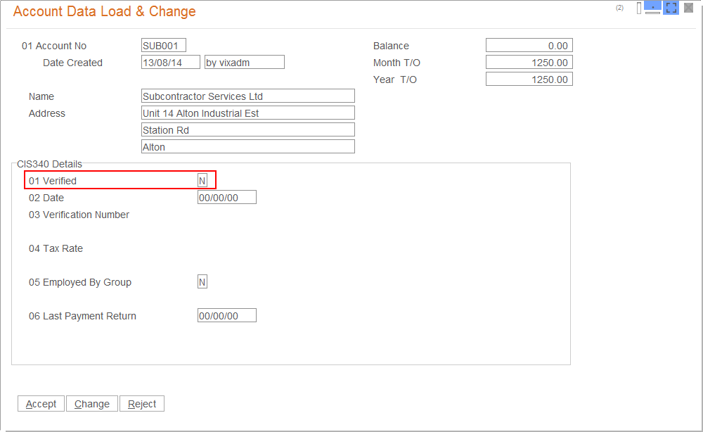 Vixen CIS verification